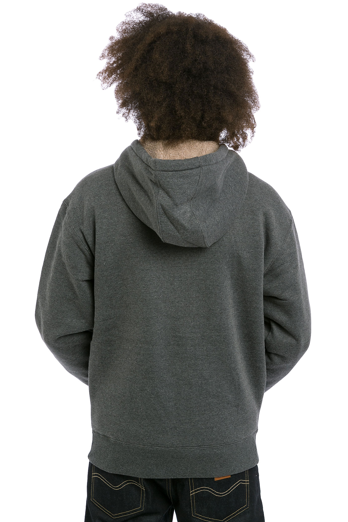 Dickies Sherpa Lined Fleece Zip Hoodie Dark Heather Buy At Skatedeluxe